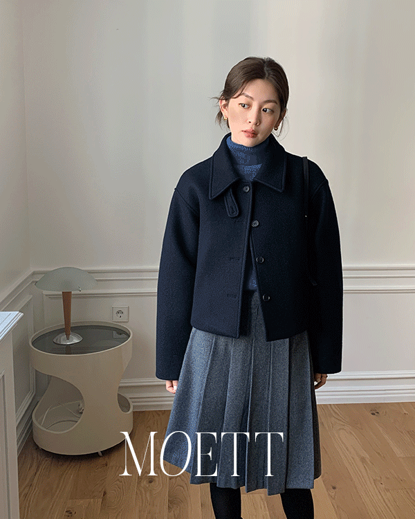 [MOETT] (울90%) 로프트 비죠 숏 코트 - 에이블리