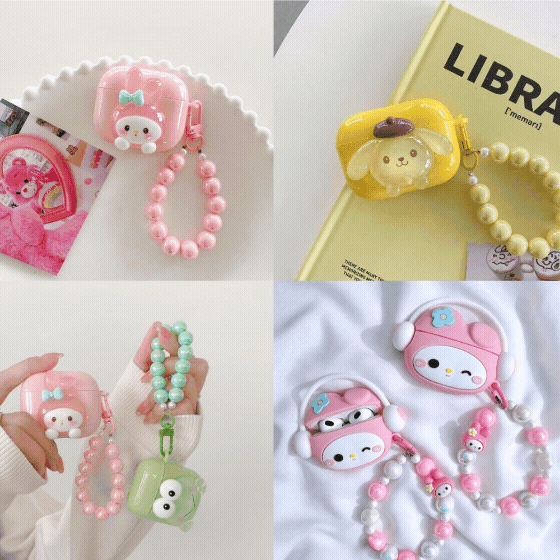 4가지디자인스트랩에어팟케이스 에어팟 우정케이스 귀여운케이스 에어팟집 생일선물 에어팟1세대 에어팟2세대 에어팟3세대 에어팟프로 에어팟프로2 에어팟키링 버즈 아이폰케이스