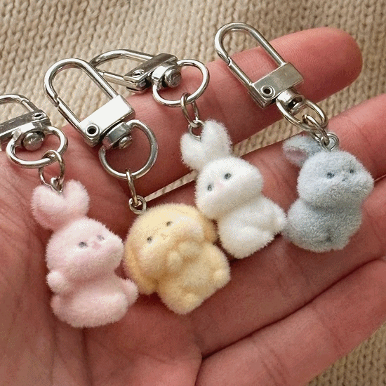 [개당2900원 묶음할인] 🐰 귀여운 아기 토끼 후로킹 겨울 에어팟 버즈 키링 4타입 에이블리