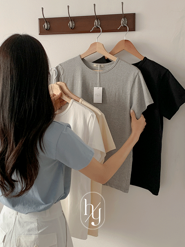 [주문폭주🔥] [8만장돌파 ] [honest You] 에브리 20수 실켓 라운드 반팔 티셔츠 T 7color 에이블리