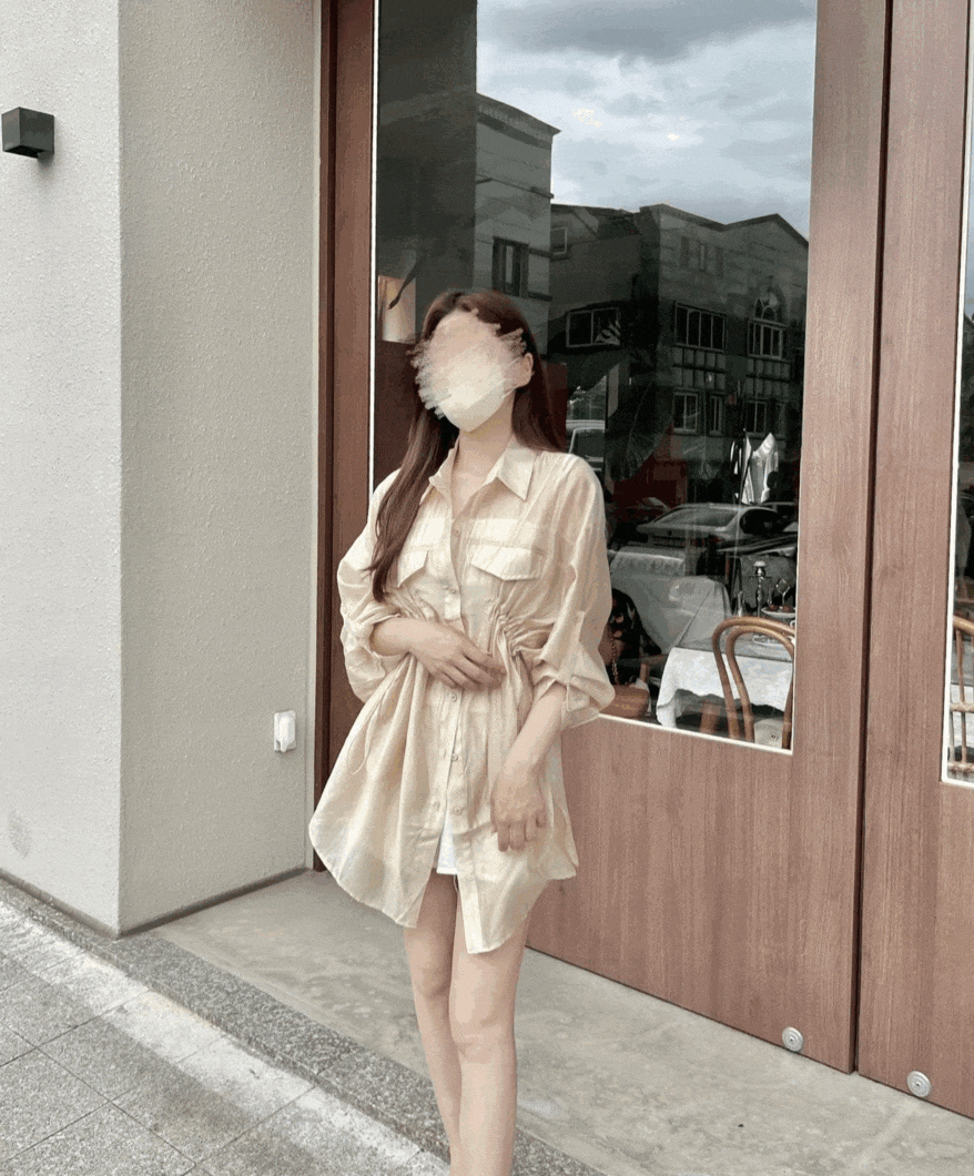 실루엣 셔링 실키 스트링 BL 2COL - 에이블리