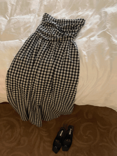 🚀당일출고 L-4XL 빅사이즈 체크 탑 레이어드 롱 원피스 88 99사이즈 - 에이블리