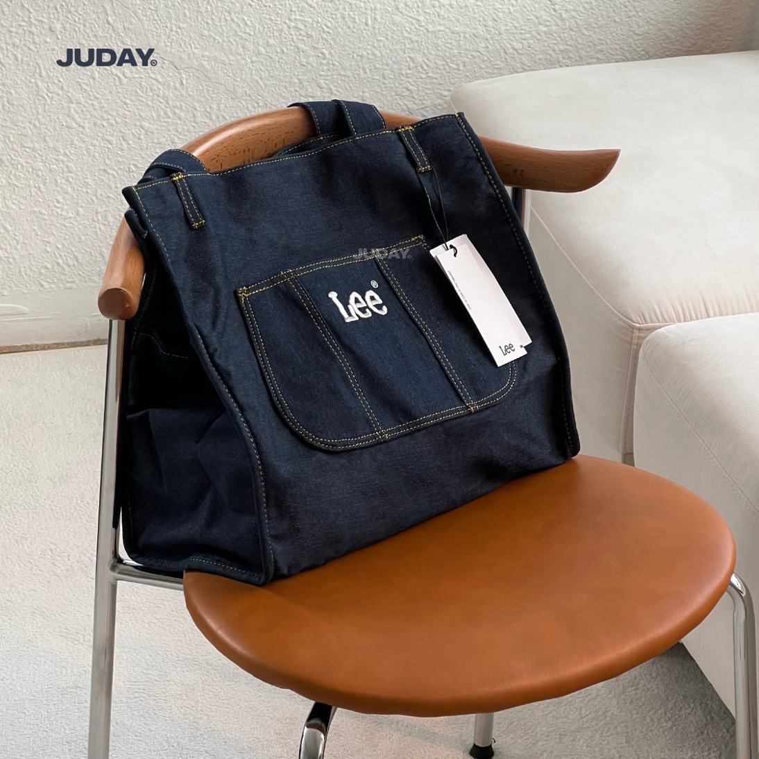 Lee 시티데님 숄더백 토트백 보부상백 - 에이블리