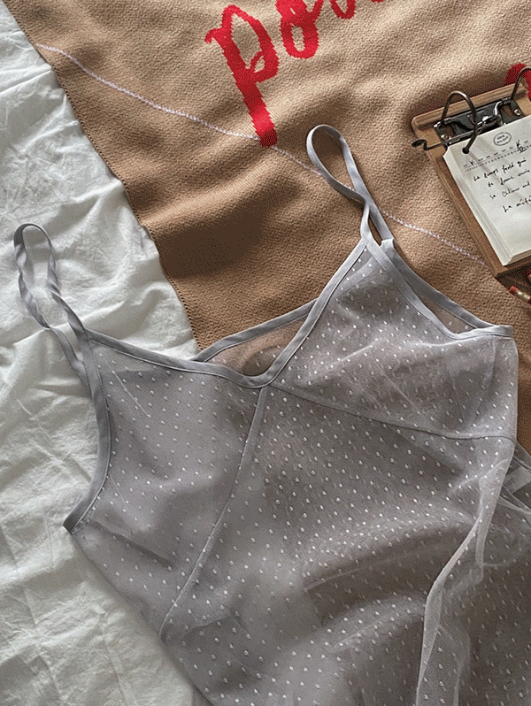 MD추천💗 도트 끈 레이어드 ops - 2color (시스루/쉬폰/스카프/리본/롱스커트/롱원피스/벚꽃룩/봄신상/여행룩) - 에이블리