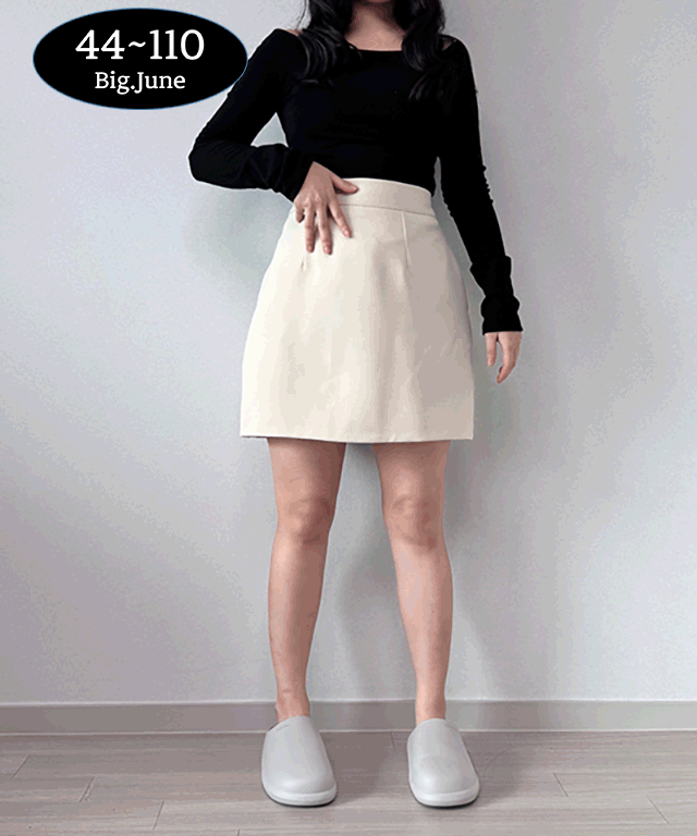 [~110 5XL 빅사이즈 밴딩 미니스커트]주머니O/지퍼🧡페미닌 하객룩 꾸안꾸 데이트룩 데이트 봄 가을 신상 코디 러블리 홍대 아이돌 a라인스커트[635] - 에이블리