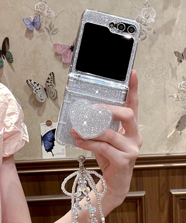 태그홀더 비즈 스트랩 하트 글리터 핑거톡 힌지보호 카드 슬롯 갤럭시z플립5 투명 하드 범퍼 Z플립4 Z플립3 제트플립5 제트플립4 제트플립3 지플립5 지플립4 케이스 에이블리