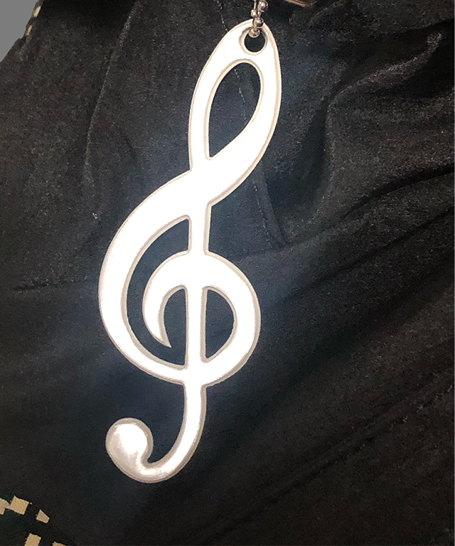 treble clef keyring 높은 음자리표 키링 에폭시 엔젤코어 음표 - 에이블리