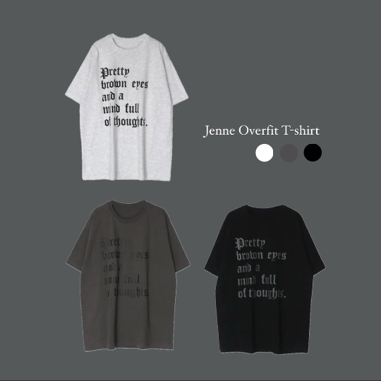 🚀샥출발🚀 [루즈핏/남녀공용] 젠느 프린팅 오버핏 y2k 유니크 티셔츠 - t (3color) 프린팅 레터링티셔츠 반팔티셔츠 커플반팔 오버핏반팔 오버핏반팔티 - 에이블리