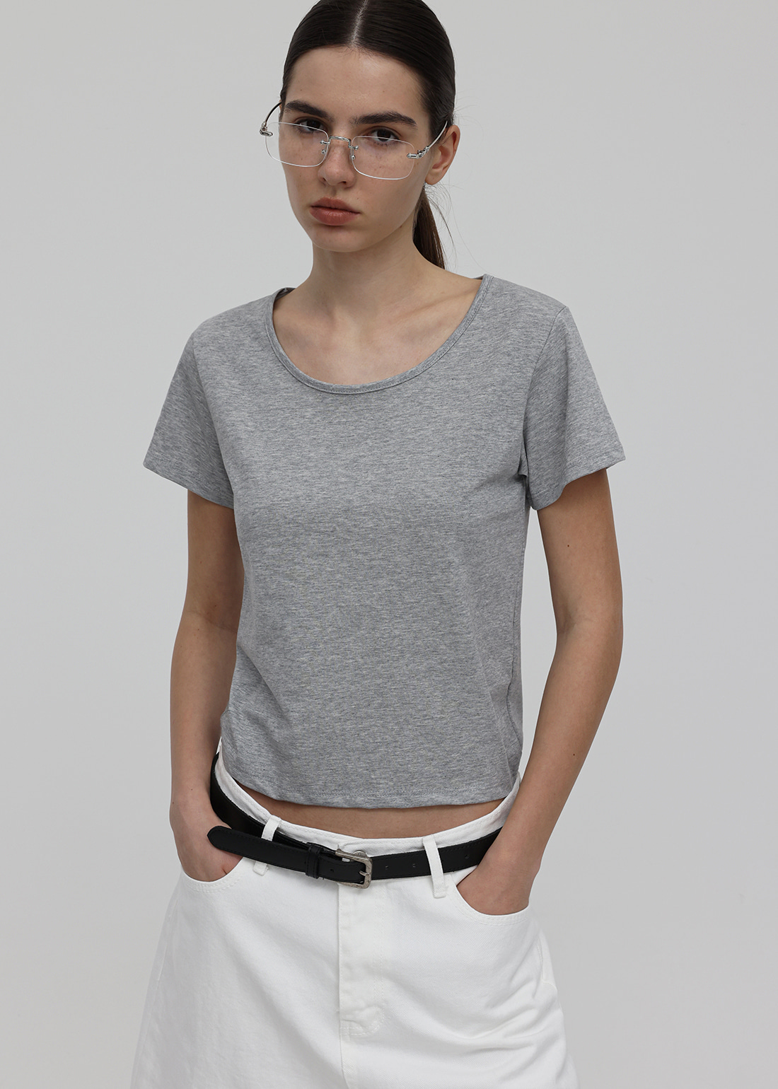 [8천장판매] [B-BASIC] 워셔블 쿨 유넥 반팔티 (2SIZE) - 에이블리