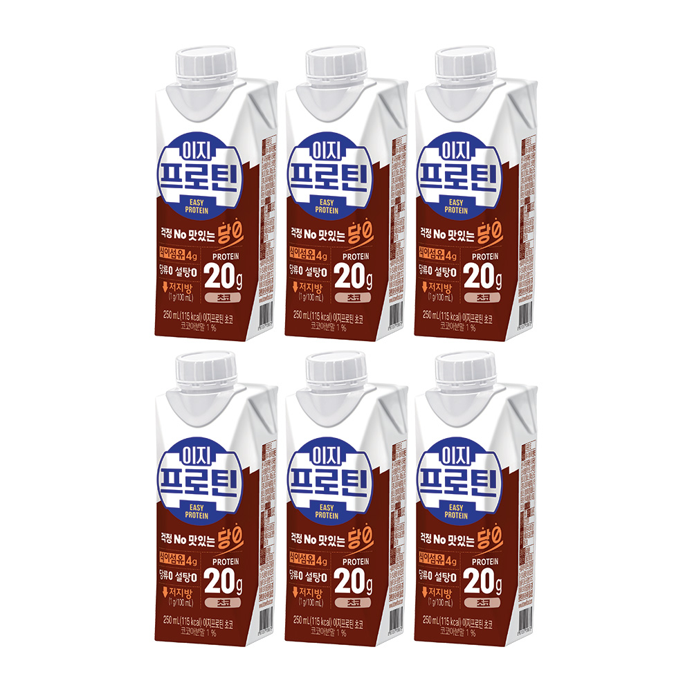 이지프로틴 드링크 저당 초코 250ml X6개 - 에이블리