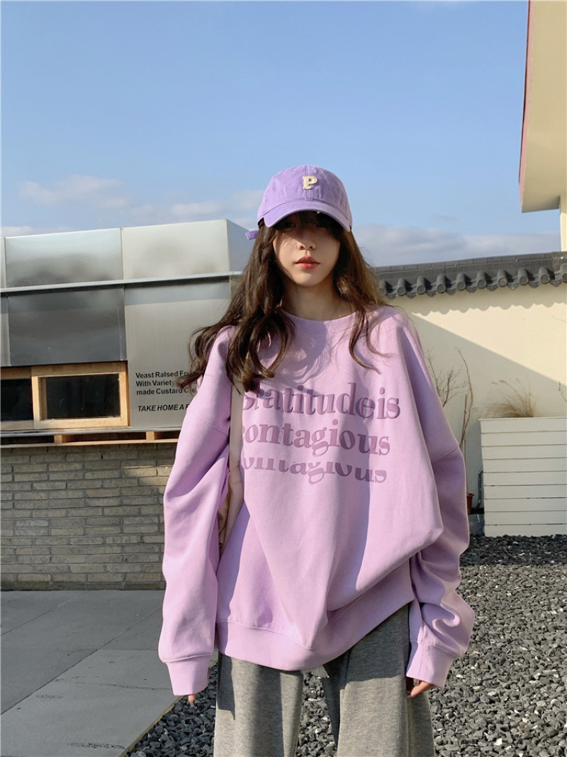 (4color / ~4XL) 빅사이즈 오버핏 루즈핏 박스핏 남녀공용 레터링 프린팅 자수 영어 파스텔 맨투맨 기모선택 - 에이블리