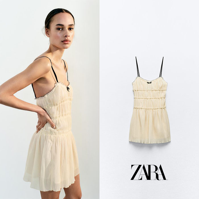 ZARA 자라 미니 리본 스트럭처 원피스 7200/304 - 에이블리