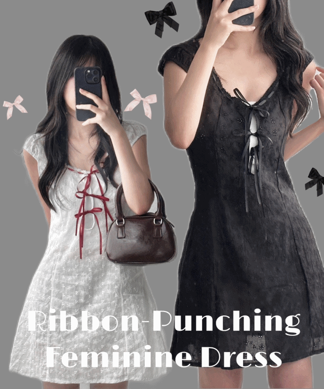 당일💕🚀11 리본 포인트 러블리 페미닌 섹시 미니 원피스 학생 대학생 데일리 데이트 캐주얼 캠퍼스 직장인 여행 수학여행 졸업 개강 방학 여신 모리 증사 졸사 에이블리