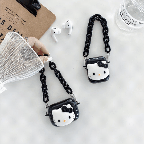키티에어팟케이스 커플케이스 우정케이스 귀여운케이스 에어팟집 생일선물 에어팟1세대 에어팟2세대 에어팟3세대 에어팟프로 에어팟프로2 키티스트랩케이스 Y2k 여행 커플 친구