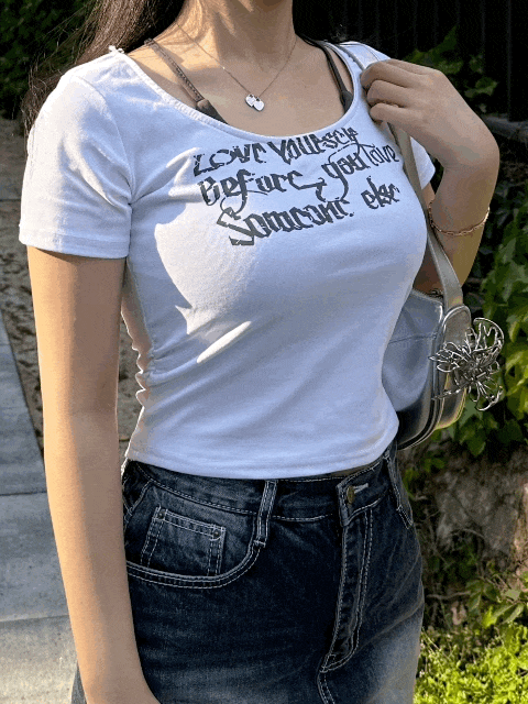 [y2k/고퀄] HIP 레터링 나시 반팔티 3color - 에이블리