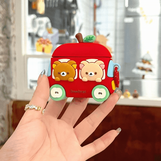 사과자동차에어팟 귀여운케이스 레드 곰돌이케이스 귀여운에어팟 곰돌이에어팟 생일선물 에어팟1세대 에어팟2세대 에어팟3세대 에어팟프로 에어팟프로2 에어팟4세대 에어팟 아이폰