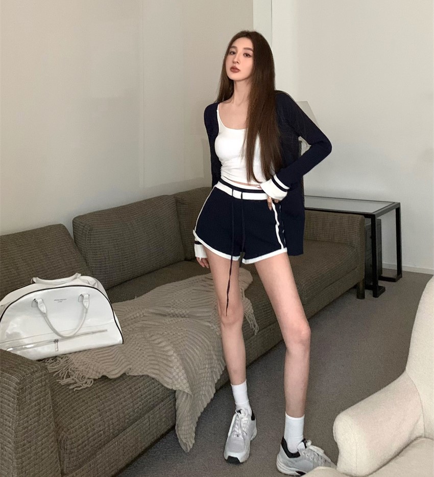 [투피스 핏보장 ] 울 모 슬림 라인 허리조절 스트링 팬츠 가디건 트레이닝세트 에이블리