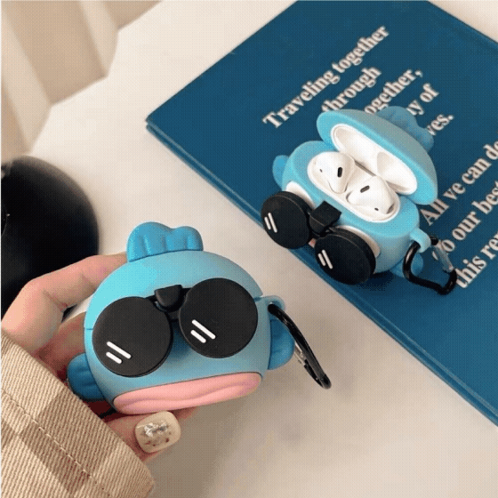 선글라스에어팟물고기케이스 커플케이스 우정케이스 귀여운케이스 에어팟집 생일선물 에어팟1세대 에어팟2세대 에어팟3세대 에어팟프로 에어팟프로2 에어팟키링 버즈 아이폰케이스