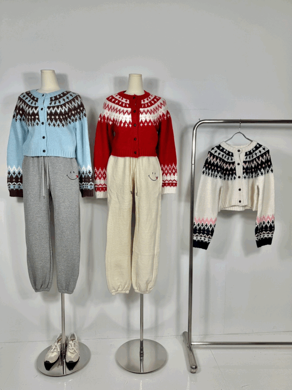 [핏보장 3color] 포근 슈가 노르딕 라운드 니트 데이트룩 데일리룩 하이틴무드 연말룩 파티룩 에이블리