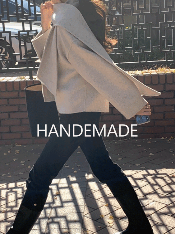 Made 타코 머플러세트 숏 핸드메이드코트3cor 코트핸드메이드코트숏코트하프코트머플러코트울코트울자켓연말룩블프블프세일아우터아우터직진배송가디건머플러