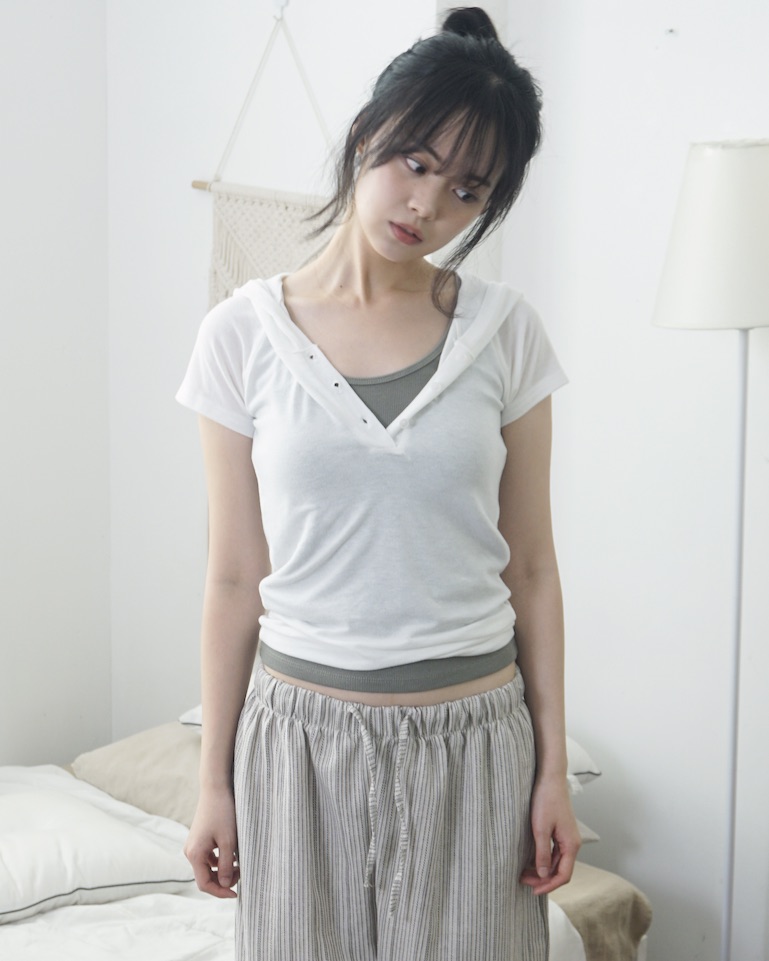 button half hoodie [2c] - 에이블리