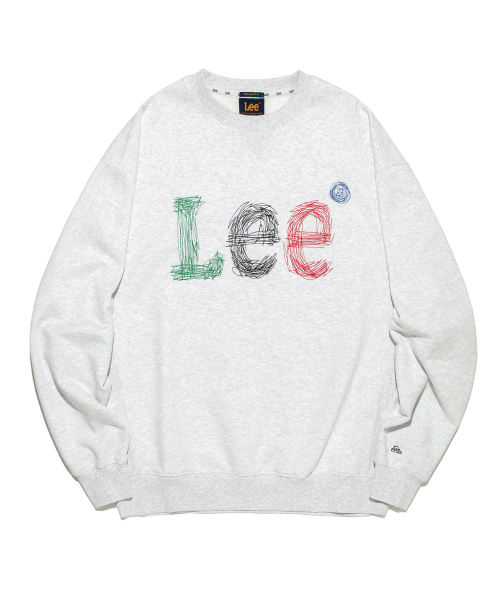 LEE 스티치 자수 로고 맨투맨 - 에이블리