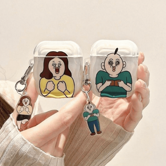 커플에어팟케이스키링포함 캐릭터커플케이스 우정케이스 귀여운케이스 에어팟집 에어팟1세대 에어팟2세대 에어팟3세대 에어팟프로
