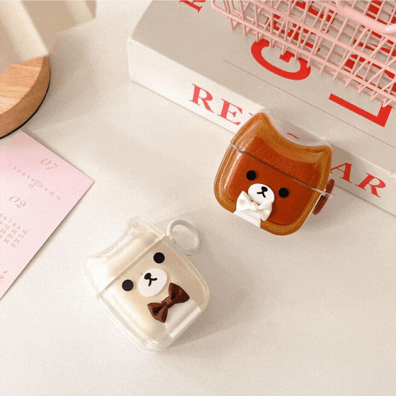 리본넥타이곰돌에어팟에어팟케이스 귀여운케이스 크림 브라운케이스 에어팟집 생일선물 에어팟1세대 에어팟2세대 에어팟3세대 에어팟프로 에어팟프로2 에어팟 아이폰케이스 에이블리