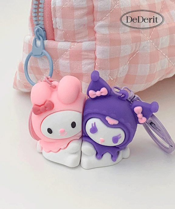 에이블리단독 귀여운 산리오 마이멜로디 쿠로미 볼 자석 인형 가방 열쇠고리 키링 키홀더 우정 커플템 커플 친구 생일 선물