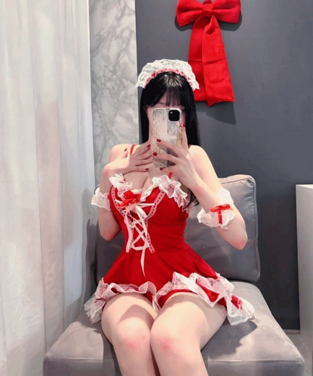 [🐰당일🐰남친이벤트 적극추천🔥산타걸 +메이드=러블리섹시 ️]섹시 크리스마스 할로윈 산타걸 남친 남편 이벤트 코스프레 코스튬 기념일 아프리카 bj 여캠 미니원피스 세트 - 에이블리