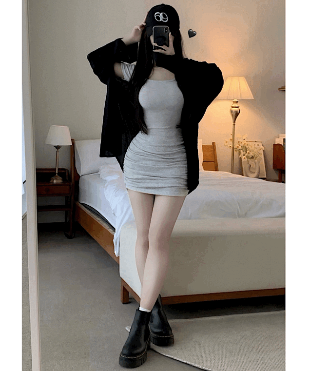 [역대급허리and골반필러핏🔥] 라미 원피스 2 Color 셔링원피스 반팔원피스 옆셔링원피스 페스티벌 바캉스 여름원피스 셔링