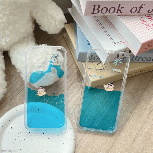 주문폭주😻주문제작🫧 짱구 맹구 수영장 글리터 액체 캐릭터 Y2k 커플 아이폰 폰케이스 우정 키치 레트로 친구선물 생일 선물추천 범퍼 레트로 감성 연예인 귀여운 유니크 특이한