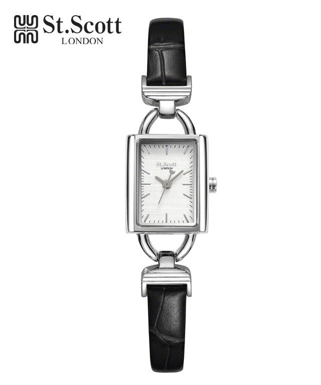 [ST.SCOTT정품] 슬림핏이 매력적인 세인트스코트 머스트스퀘어 가죽시계 ST5314L-SSB - 에이블리