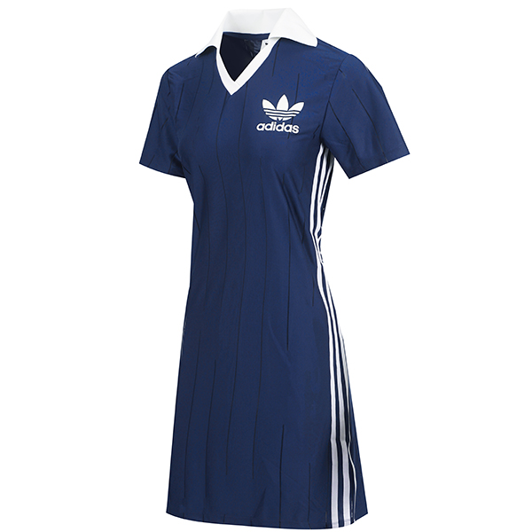 [정품] 아디다스 W 아디컬러 3S 핀스트라이프 카라 드레스 (IX5509) - 에이블리
