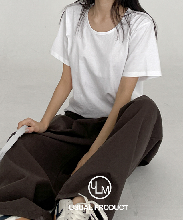 (MADE) 라운드 유넥 기본 반팔 티셔츠 3color - 에이블리