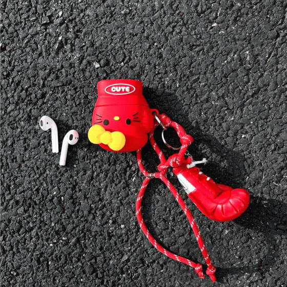 복싱냥에어팟케이스 귀여운케이스 키링 귀여운에어팟 에어팟키링 운동케이스 생일선물 에어팟1세대 에어팟2세대 에어팟3세대 에어팟프로 에어팟프로2 에어팟4세대 에어팟 아이폰