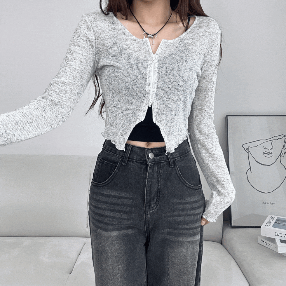 ⚡당일발송 NB375 - 지퍼 가디건 - 에이블리