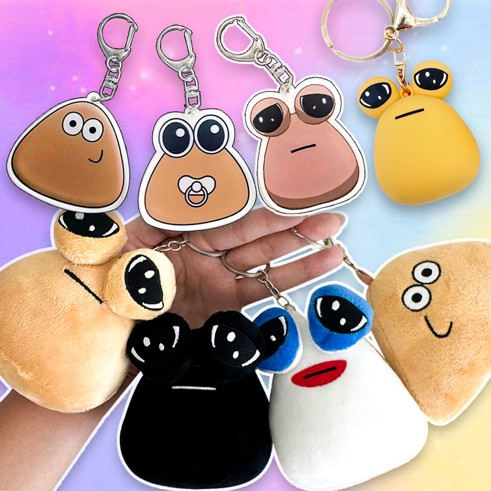 [당일출고] 포우 키링 키홀더 열쇠고리 pou 나캠든 왕눈이 슬픈 달팽이 - 에이블리