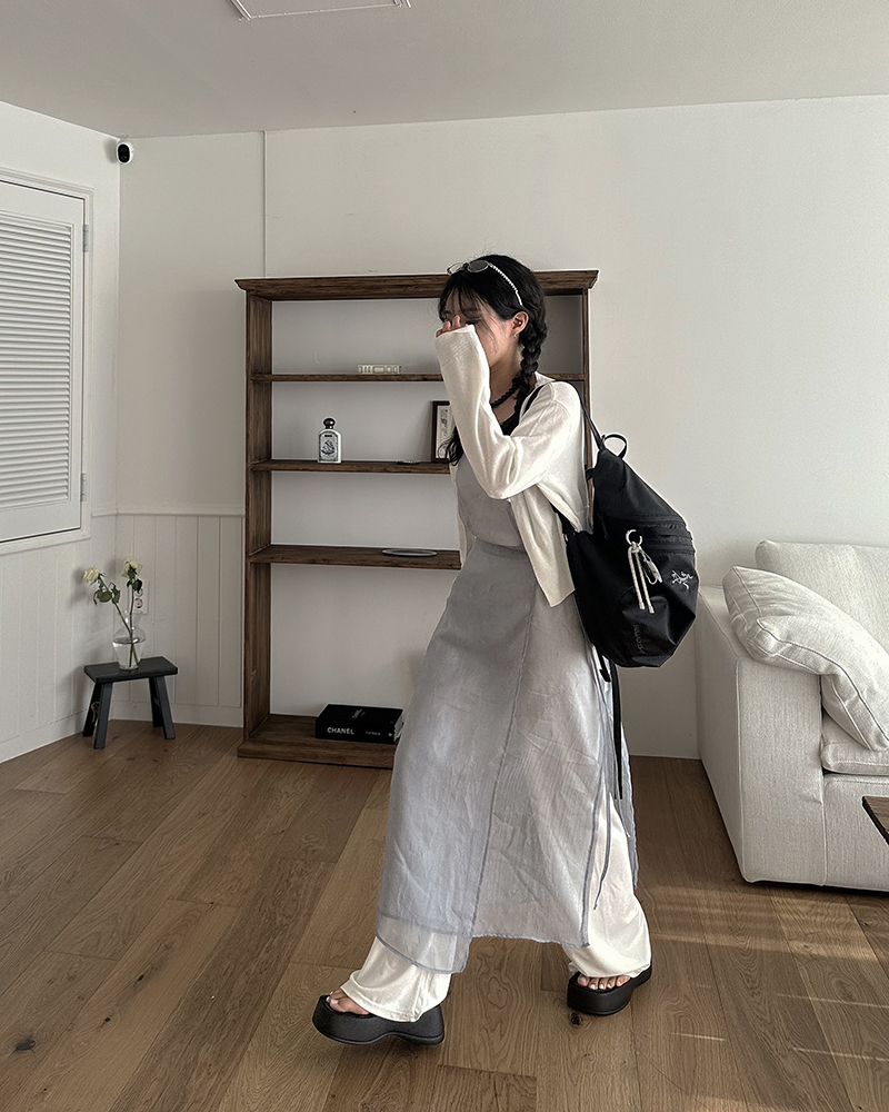 [MD추천] 랩 시스루 원피스 (2COLOR)BL - 에이블리