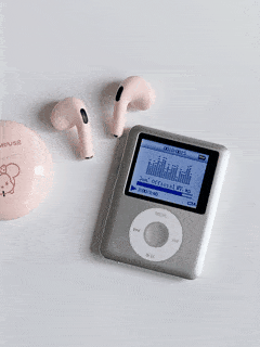 [해외] 풀세트 클래식 아이팟 감성 블루투스 MP3 플레이어 y2k 외부 스피커 - 에이블리