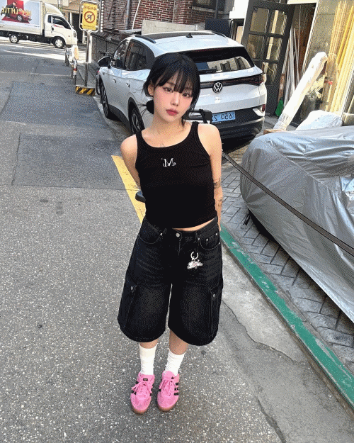 [unisex Md소장]버뮤다 데님 카고 팬츠 2colors 에이블리