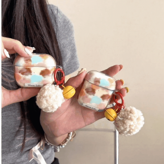 방울키링에어팟케이스 귀여운케이스 방울 감성케이스 몽환 수채화 에어팟키링 생일선물 에어팟1세대 에어팟2세대 에어팟3세대 에어팟프로 에어팟프로2 에어팟4세대 에어팟 아이폰