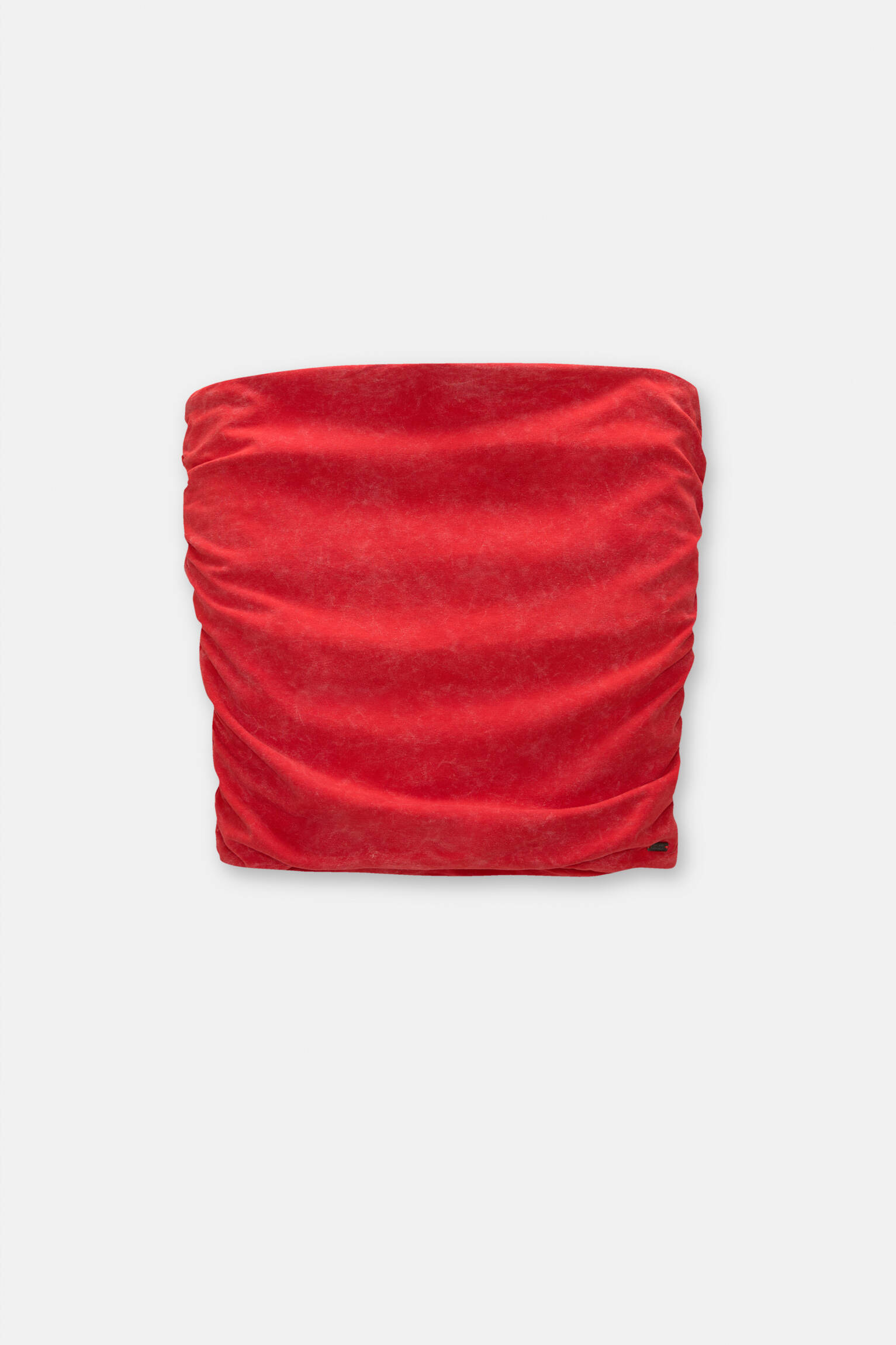 풀앤베어 개더 디테일 튜브탑 3244/302 RED - 에이블리