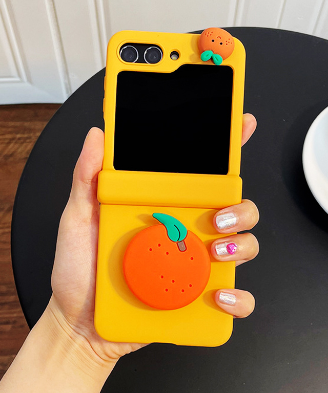 갤럭시 Z플립6 Z플립5 Z플립4 Z플립3 그립 톡홀더 귤모양 스마트톡 힌지 풀커버 슬림 하드 제트플립6 제트플립5 제트플립4 제트플립3 지플립6 지플립5 지플립4 지플립3