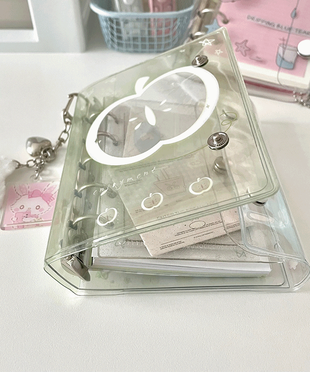 🍏｡⋆OPEN ｡⋆🍏Green apple Diary 청사과 다이어리 바인더 커버 케이스 - 에이블리