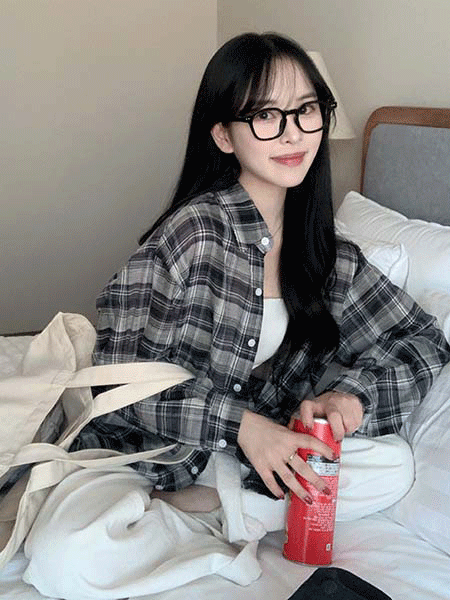 [MD추천] 글러브 오버핏 체크 남방 - 2C - 에이블리