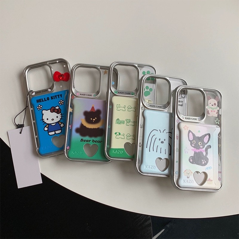 💓실버라인 카드지갑모음💓 키티 곰돌이 강아지 고양이 범퍼케이스 아이폰케이스 유니크 특이한 15프로맥스 14프로맥스 13프로맥스 12프로맥스 귀여운 키치 감성 레트로 에이블리