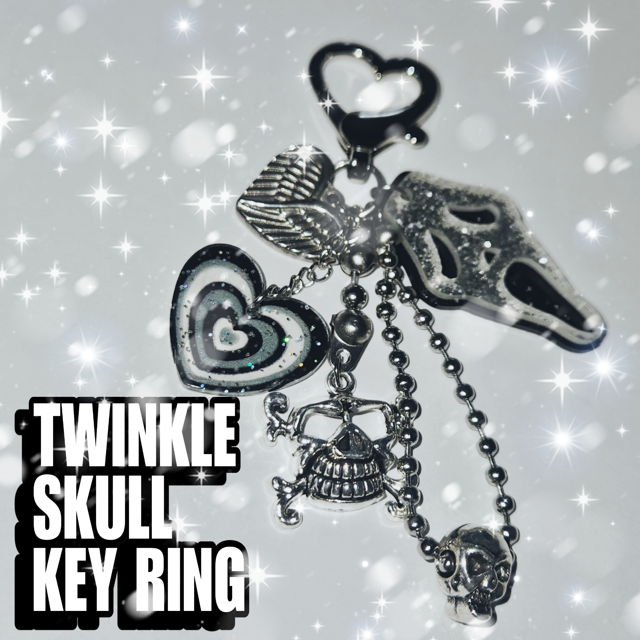 TWINKLE SKULL KEY RING 트윙클 해골 키링 - 에이블리