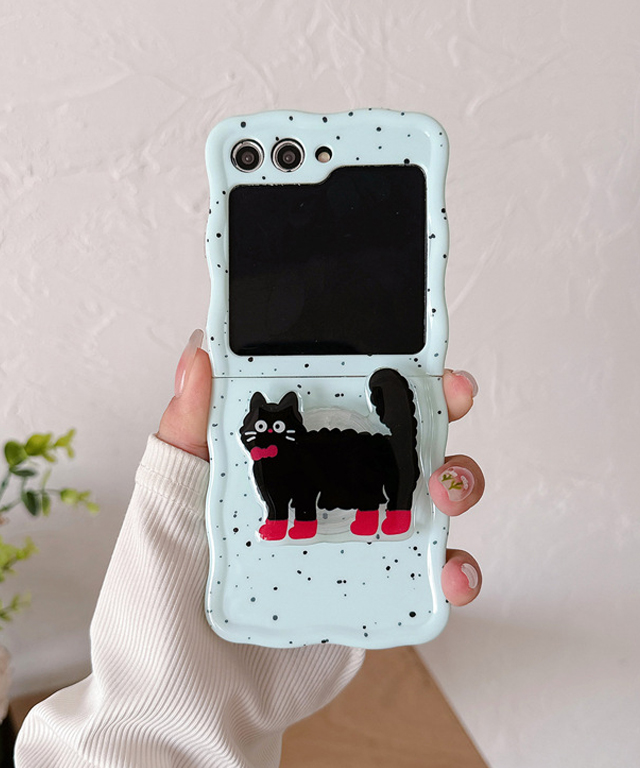 갤럭시 Z플립6 Z플립5 Z플립4 Z플립3 물결 슬림 실리콘 범퍼 귀여운 캐릭터 그립톡 스마트톡 거치대 제트플립6 제트플립5 제트플립4 제트플립3 지플립5 지플립4 지플립3