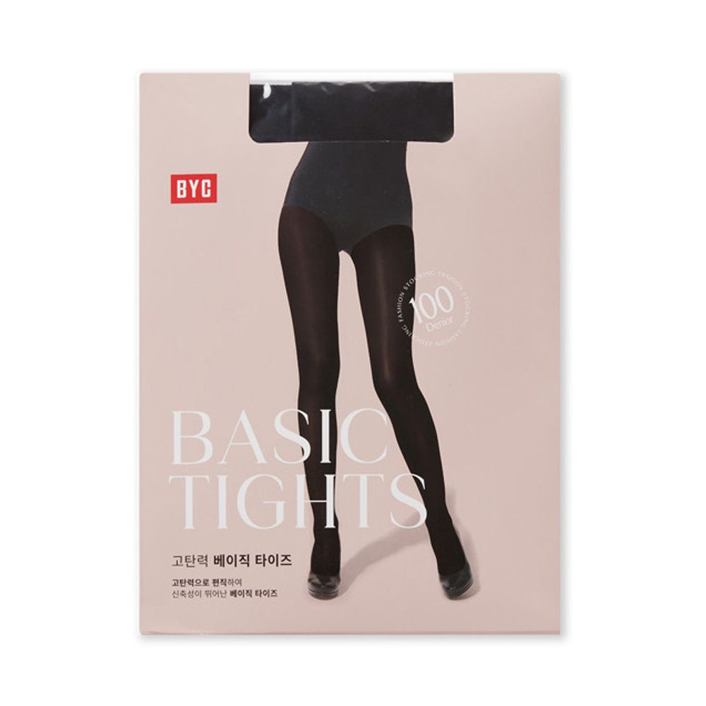 BYC 100데니아 팬티스타킹 3개 겨울 고탄력 두꺼운 검정 유발타이즈 교복 학생 승무원스타킹 - 에이블리